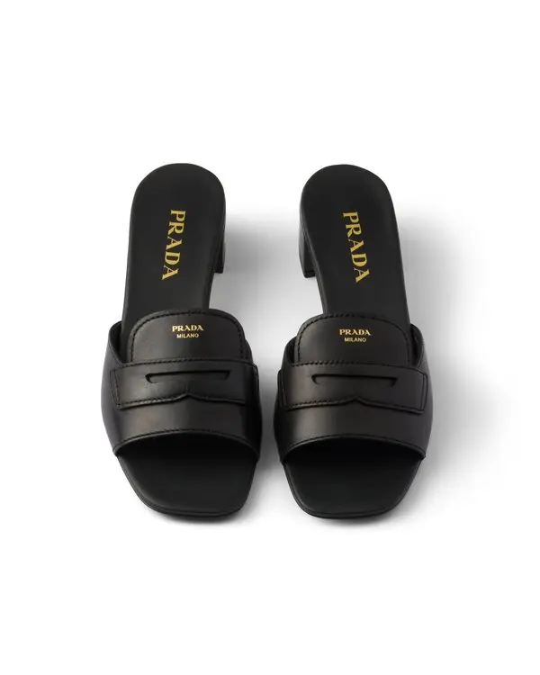 Prada Leather Heeled Sandals