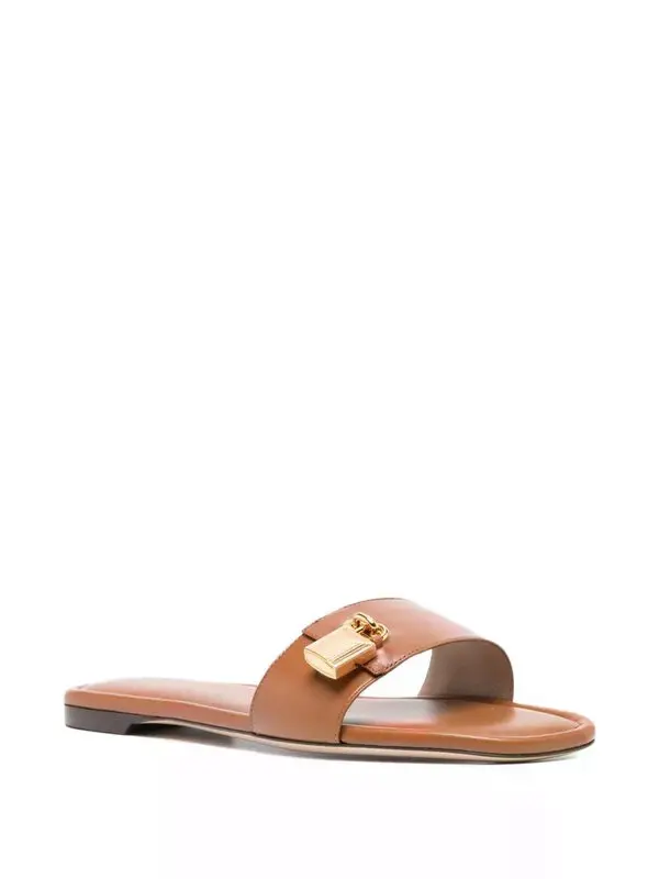 TOM FORD Padlock Slides - Brown