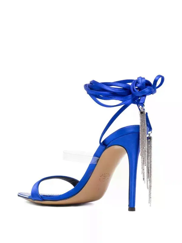 Alexandre Vauthier 105mm Leather Sandals - Blue