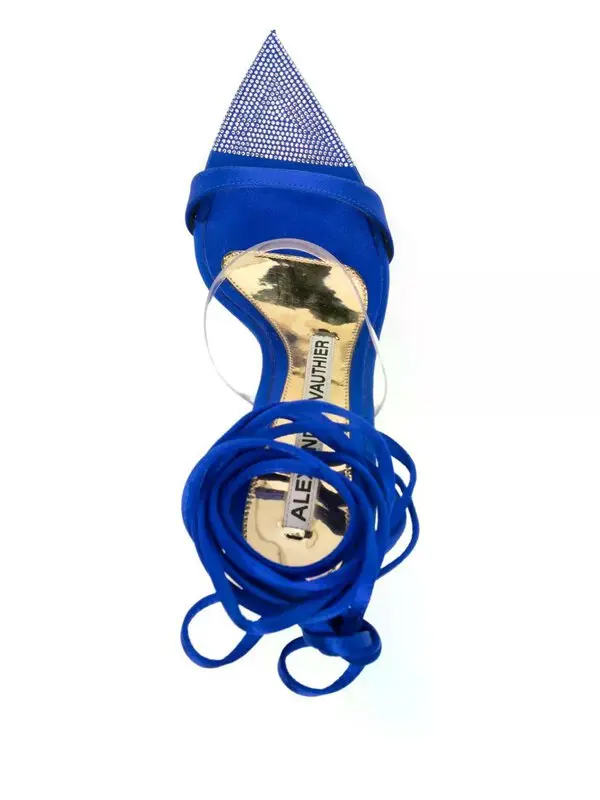 Alexandre Vauthier 105mm Leather Sandals - Blue
