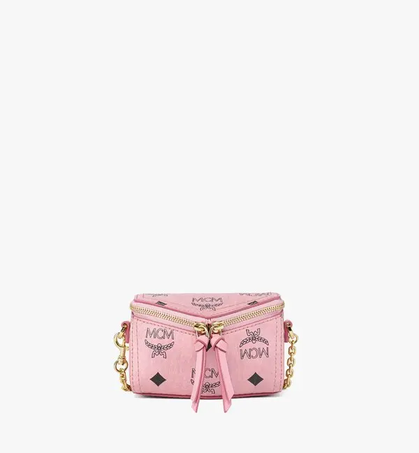 Mcm Diamant 3d Charm In Visetos - Soft Pink