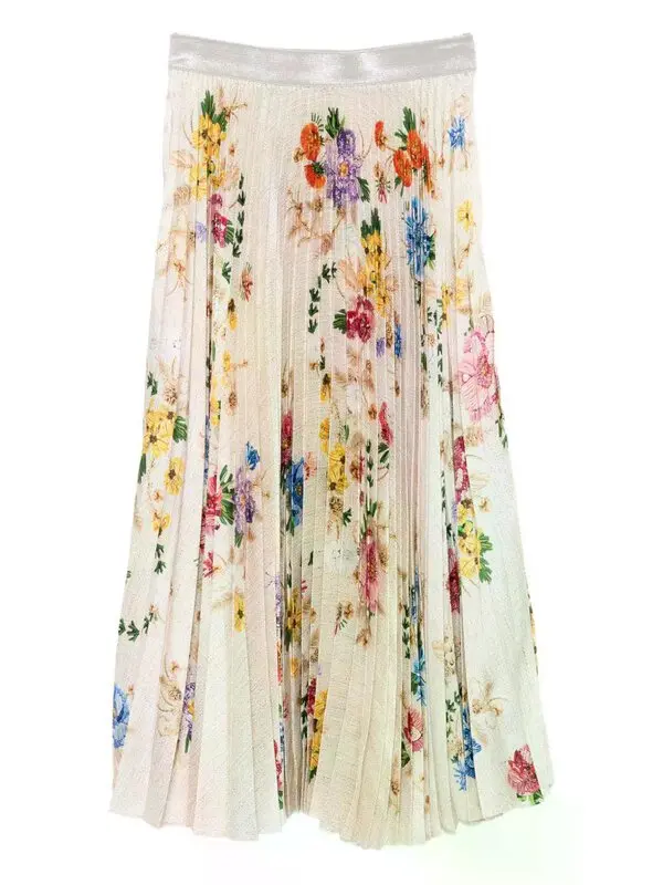 MARY KATRANTZOU Pleated Skirt - Neutrals