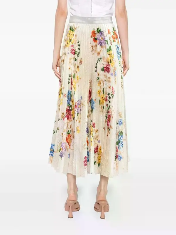 MARY KATRANTZOU Pleated Skirt - Neutrals