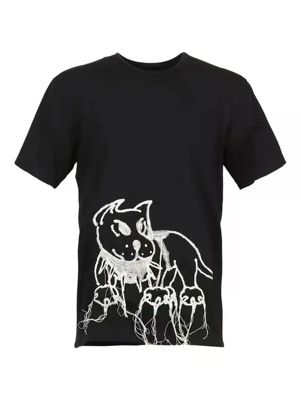 CHITO Guard-embroidered T-shirt - Black