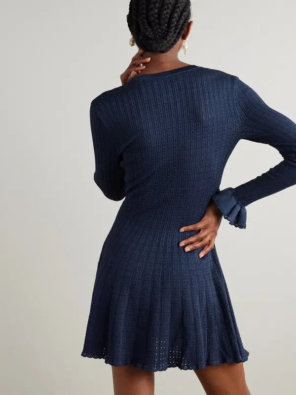 mint velvet knit dress Mint Velvet Cream Boucle Knit Midi Dress | Size S | White | Long Sleeve main image 0