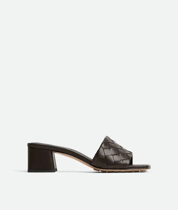 Bottega Veneta Intrecciato Leather Kitten-heel Mule Sandal - Fondant