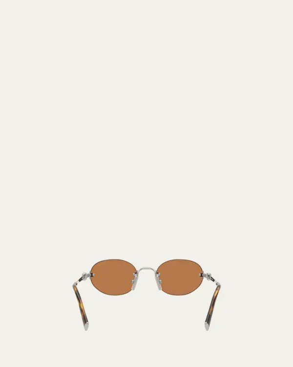 Miu Miu Rimless Oval Sunglasses