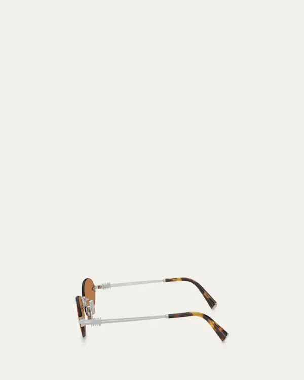 Miu Miu Rimless Oval Sunglasses