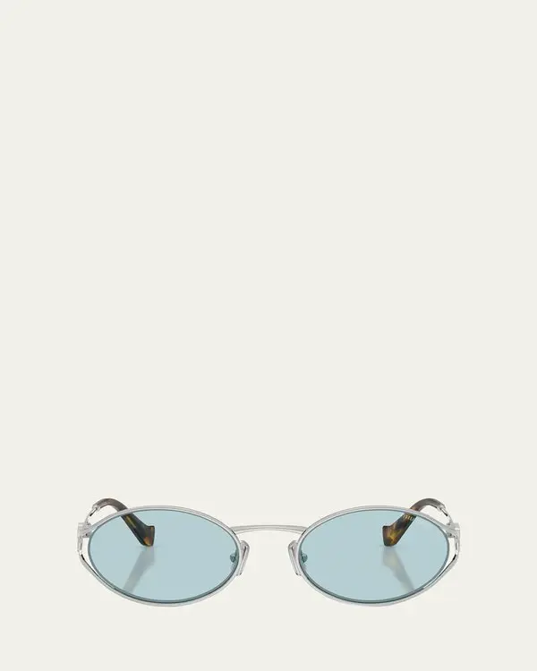 Miu Miu Metal Oval Sunglasses