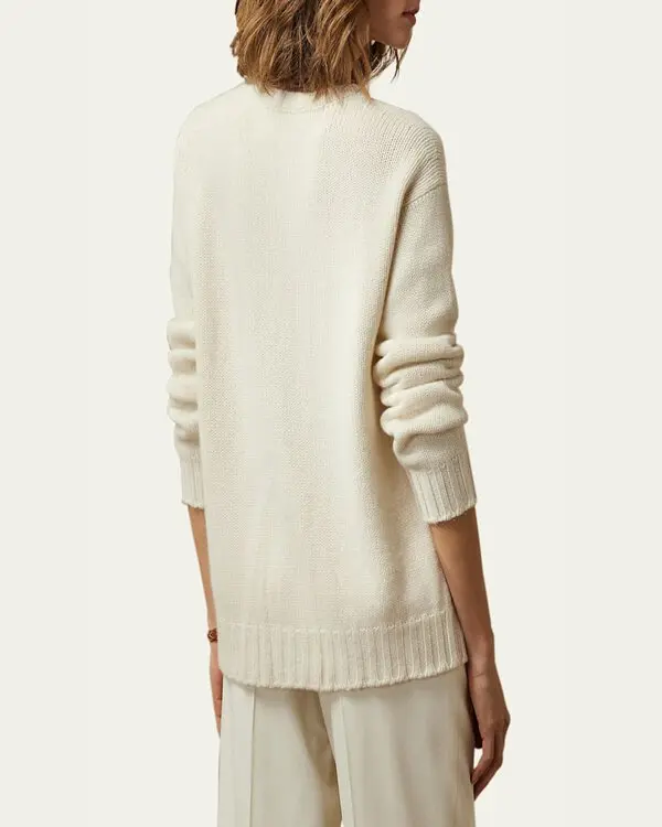 Ralph Lauren Flag Crewneck Sweater - Cream