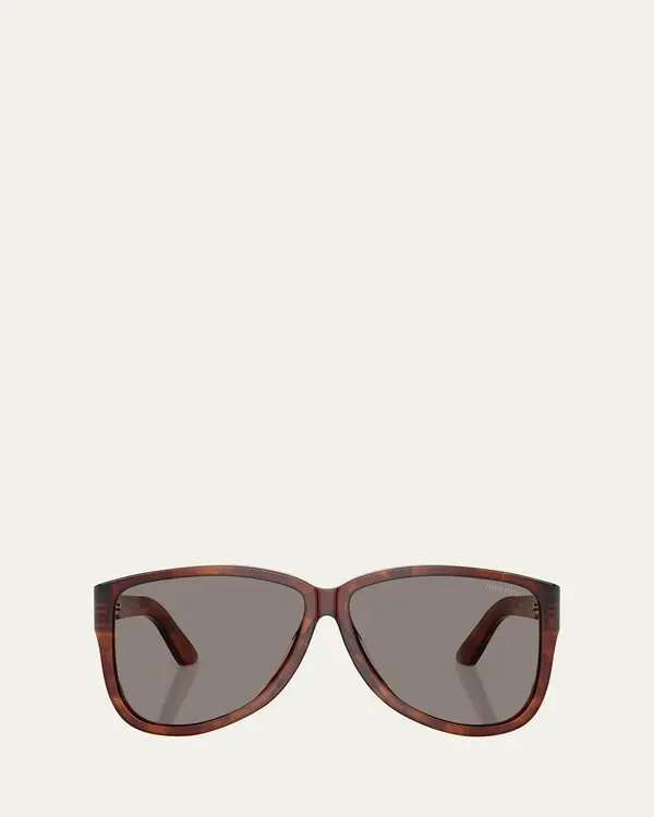 Miu Miu Acetate Aviator Sunglasses - Dark Grey