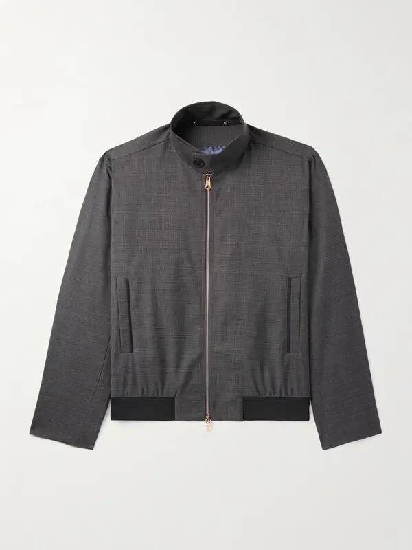 Paul Smith Checked Wool Bomber Jacket