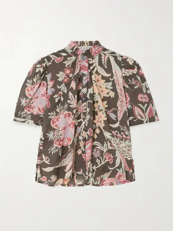 Alix Of Bohemia Winn Floral-print Cotton-voile Shirt