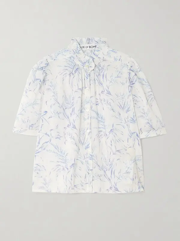 Alix Of Bohemia Winn Ruffled Printed Shirt