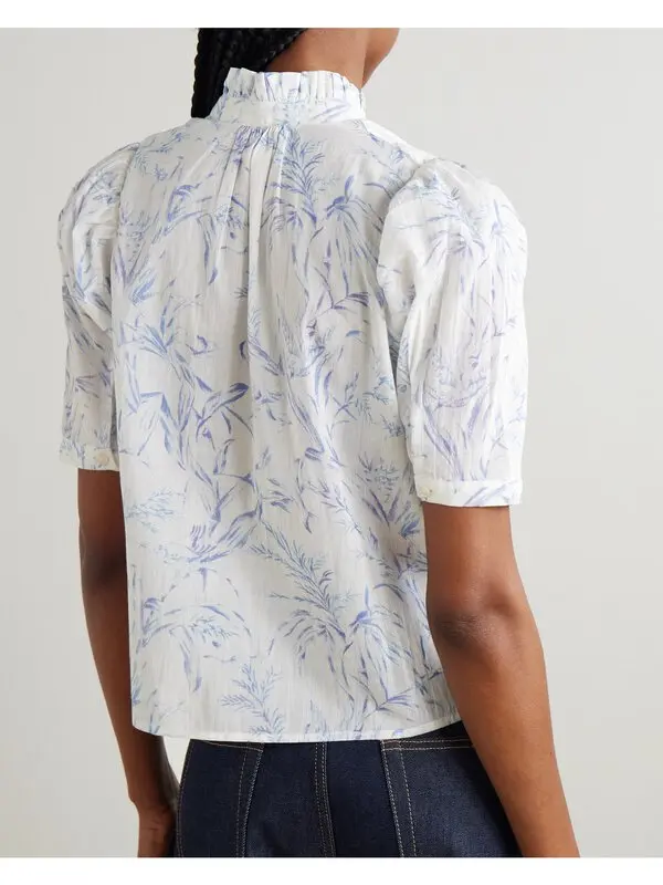 Alix Of Bohemia Winn Ruffled Printed Shirt