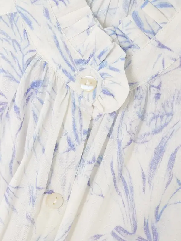 Alix Of Bohemia Winn Ruffled Printed Shirt