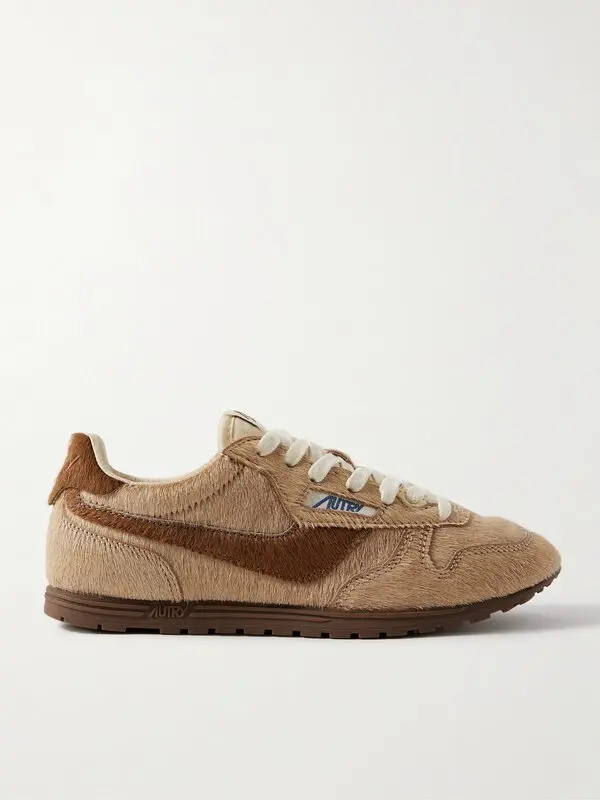 AUTRY Windspin Two-tone Calf Hair Sneakers - Brown