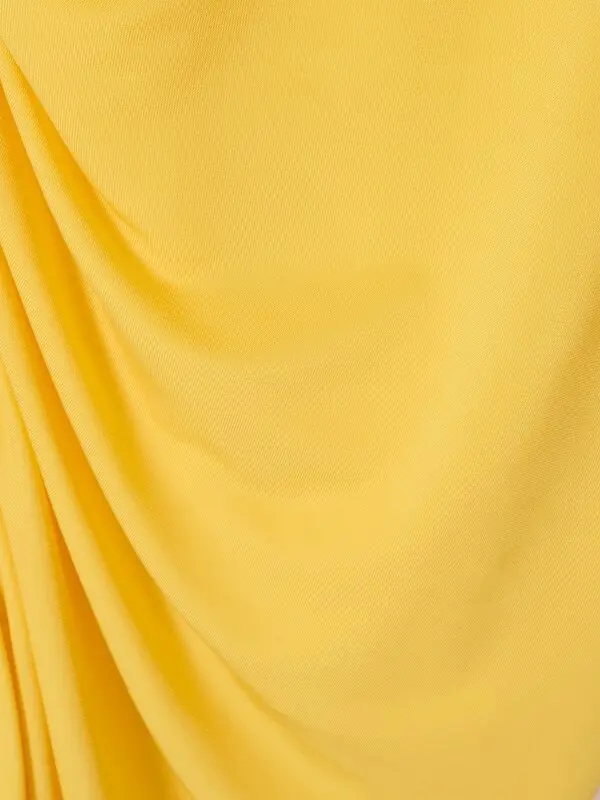 Alaïa Gathered Stretch-jersey Midi Dress - Yellow