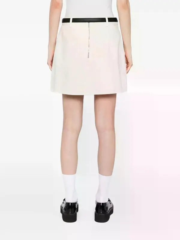 SELF-PORTRAIT Beaded Floral Mini Skirt - Neutrals