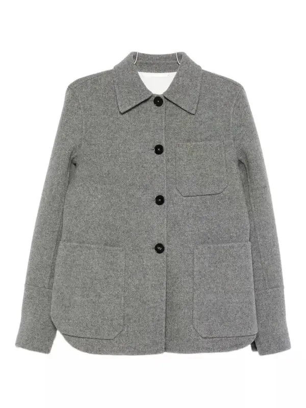 JIL SANDER Patch-pocket Button-front Jacket - Grey