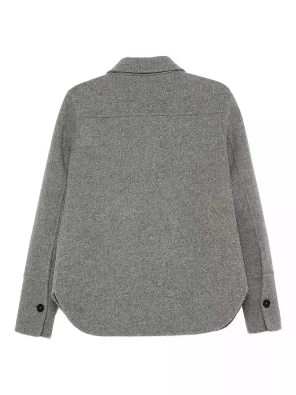 JIL SANDER Patch-pocket Button-front Jacket - Grey