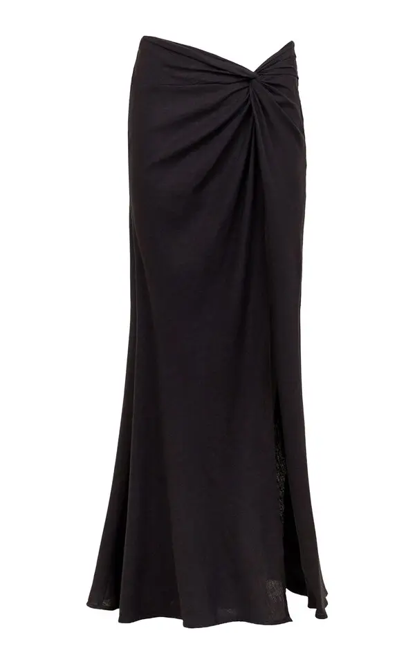 VIX PAULA HERMANNY Sirene Slip Maxi Skirt - Black