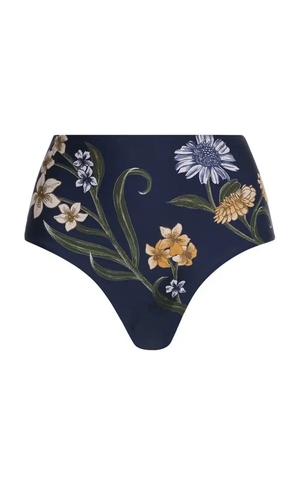 Agua Bendita High-waisted Bikini Bottom - Navy