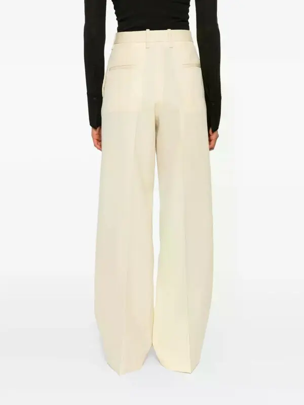 JIL SANDER High-waisted Wide-leg Wool Trousers