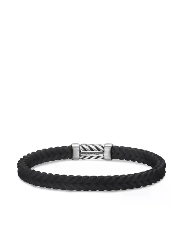 David Yurman Sterling Silver Chevron Diamond Bracelet
