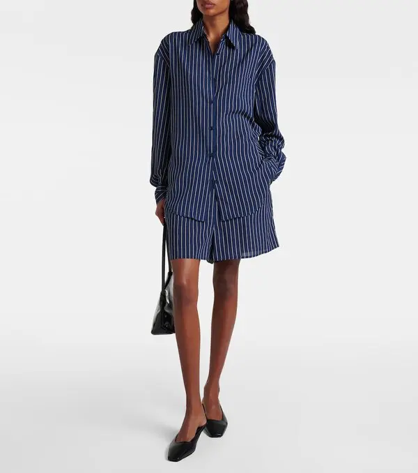 THE FRANKIE SHOP Lui Striped Shirt - Blue