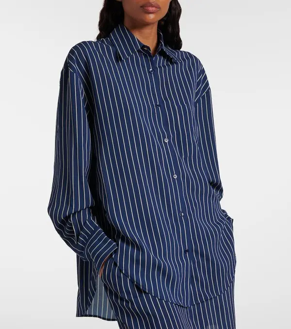 THE FRANKIE SHOP Lui Striped Shirt - Blue