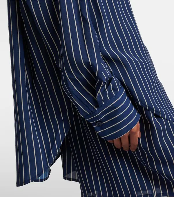 THE FRANKIE SHOP Lui Striped Shirt - Blue