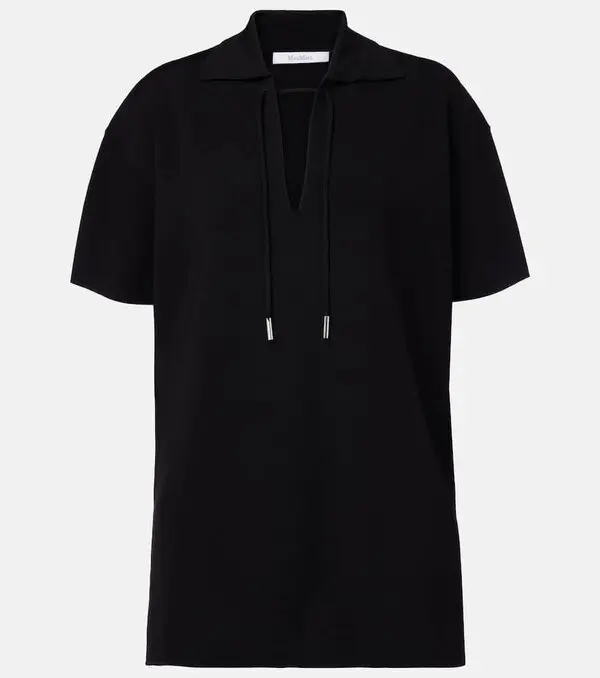 Max Mara Poltava Crêpe Top - Black