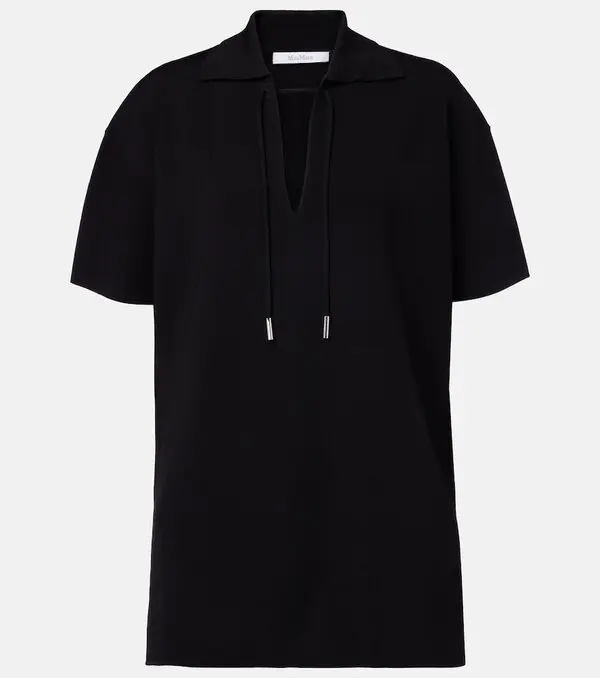 Max Mara Poltava Crêpe Top - Black