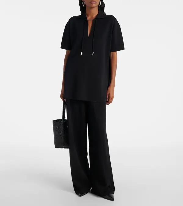 Max Mara Poltava Crêpe Top - Black