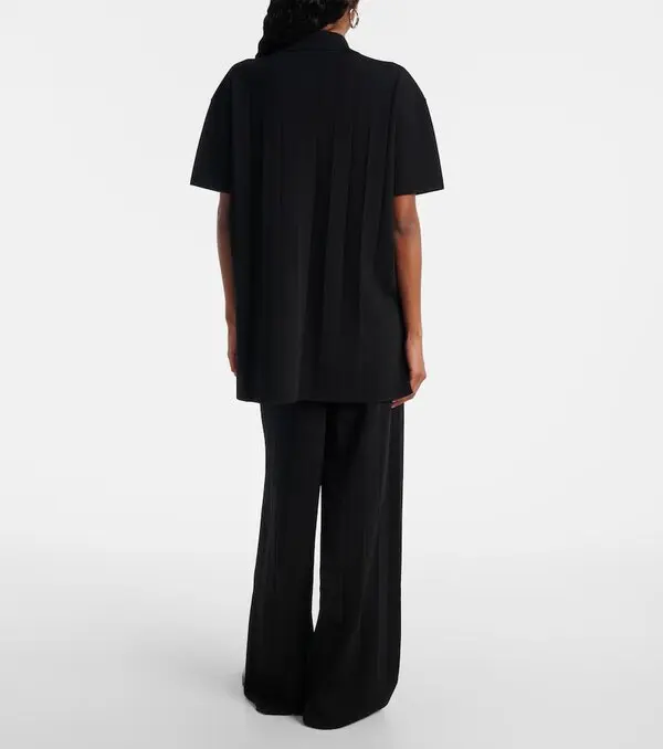 Max Mara Poltava Crêpe Top - Black