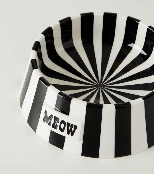 Jonathan Adler Vice Meow Striped Cat Bowl