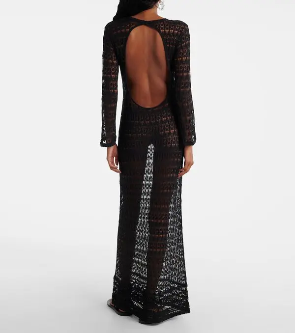 Isabel Marant Étoile Paloma Crochet Cotton-blend Maxi Dress - Black