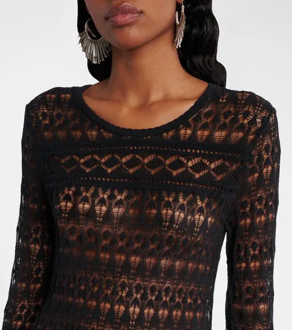 Isabel Marant Étoile Paloma Crochet Cotton-blend Maxi Dress - Black