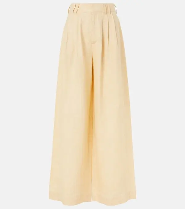 Posse Parker High-rise Wide-leg Pants - Yellow