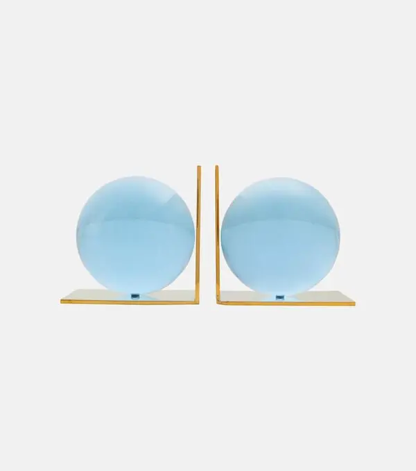 Jonathan Adler Globo Set Of 2 Bookends - Blue