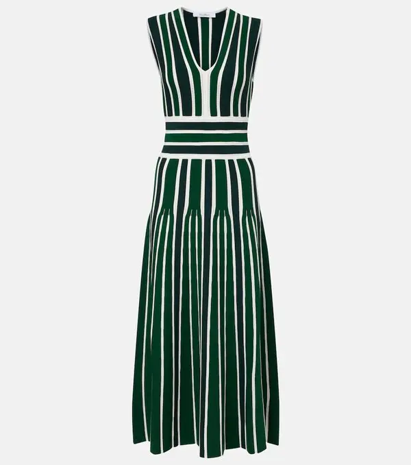 Max Mara Tallone Striped Maxi Dress - Multicoloured