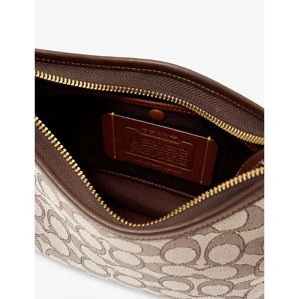 Coach Curve Zip Leather Shoulder Bag