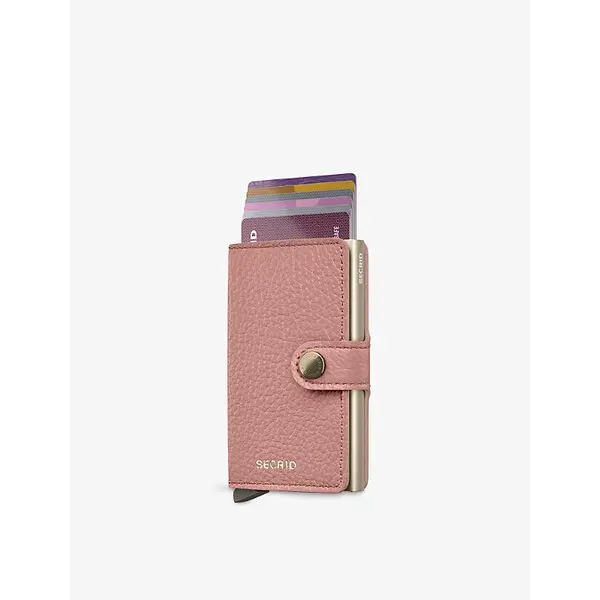 SECRID Miniwallet Pebbled-leather Wallet - Rose