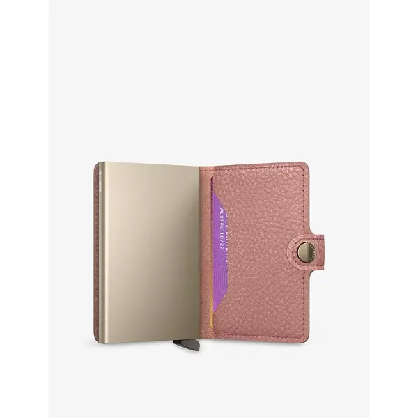 SECRID Miniwallet Pebbled-leather Wallet - Rose