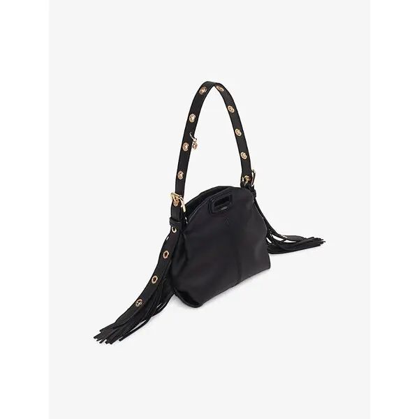 Maje Miss M Micro Leather Bag - Black