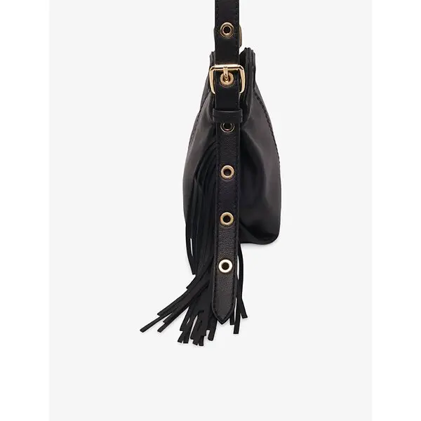 Maje Miss M Micro Leather Bag - Black