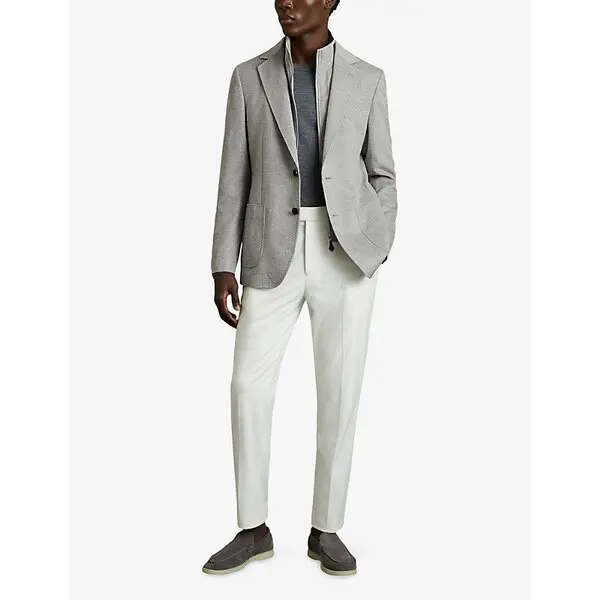 REISS Patch Gilet-insert Regular-fit Woven Blazer