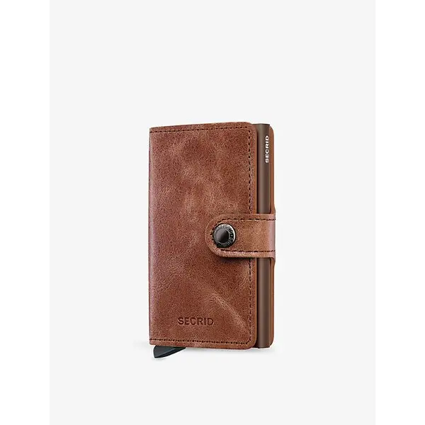 SECRID Miniwallet Leather Wallet - Cognac Brown