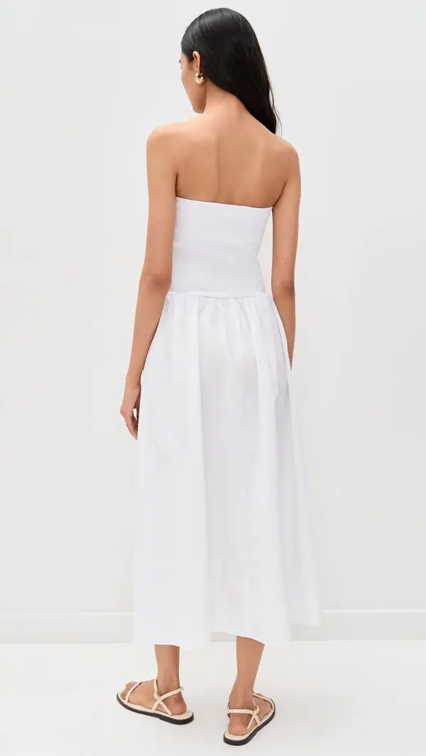 PERFECTWHITETEE Strapless Midi Dress